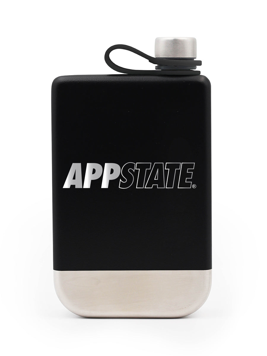 9oz Flask - App State - Black – Yukon Outfitters